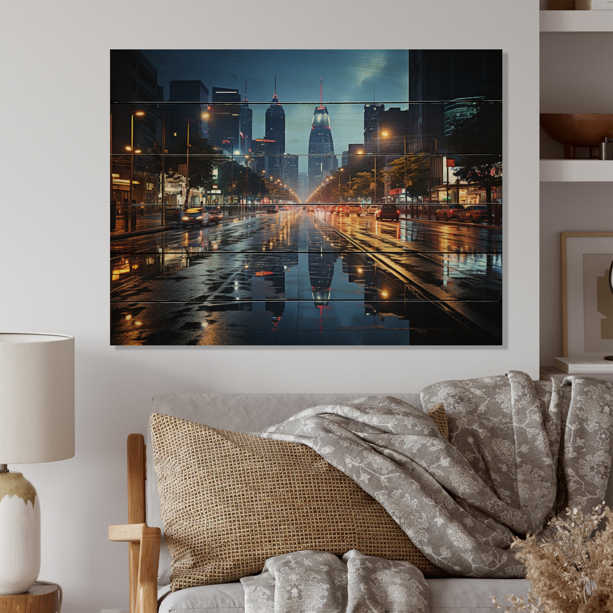 Latitude Run® Janiuszck Thailand City Nightscape II On Wood Print | Wayfair